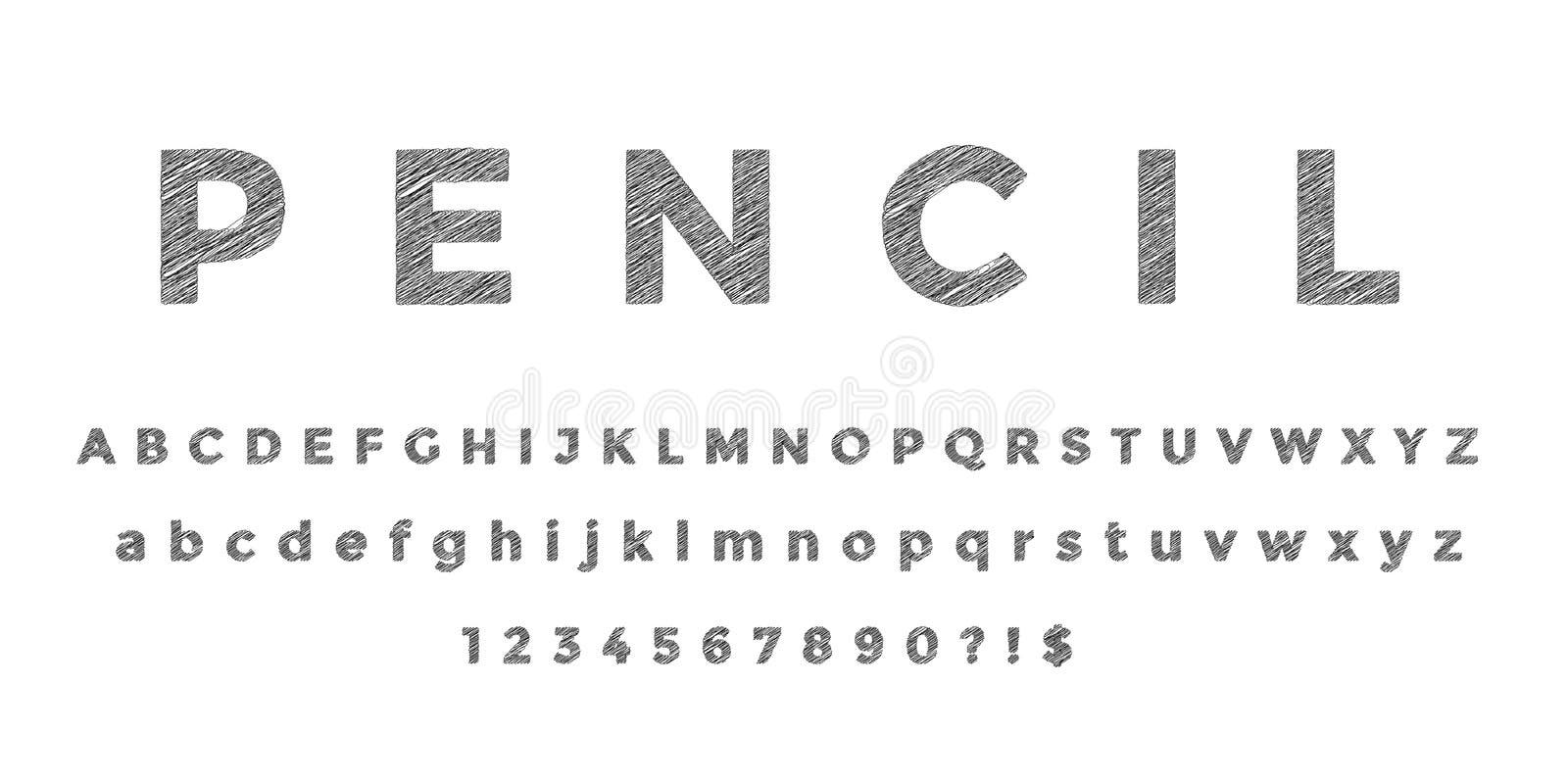 Text Pencil Hatching Doodle Letters Abstract Line Art Black Handwriting ...