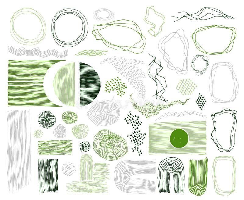 Scribble Frames, Lines and Dots Texture Backgrounds Vector Collection ...