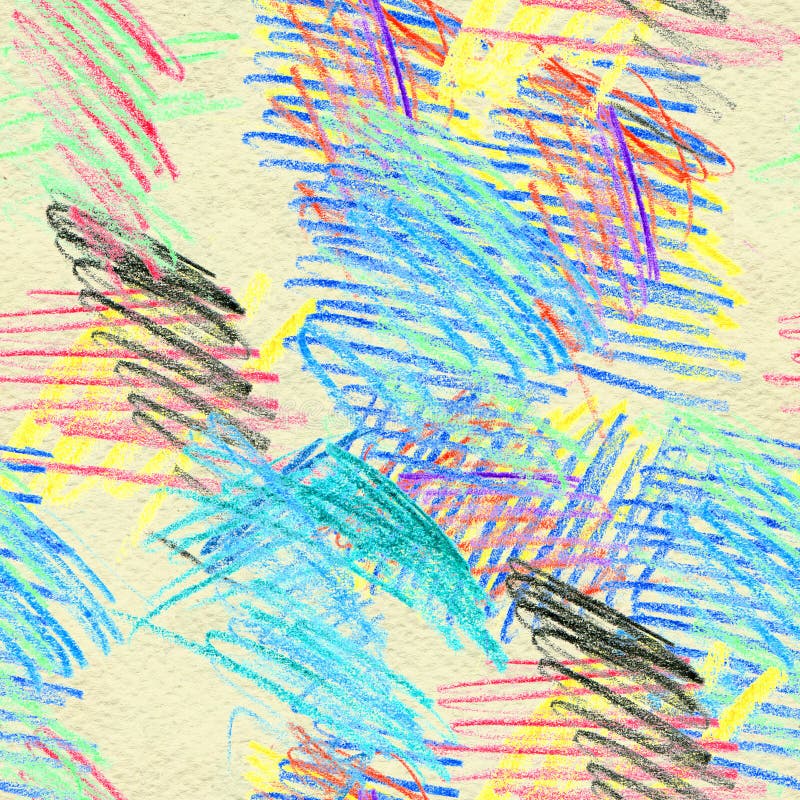 Scribble Hand Drawn Pattern Stock Illustration - Illustration of cute ...