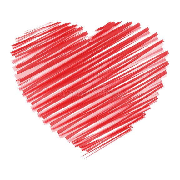 Scribble Heart stock vector. Illustration of adoration - 11848401