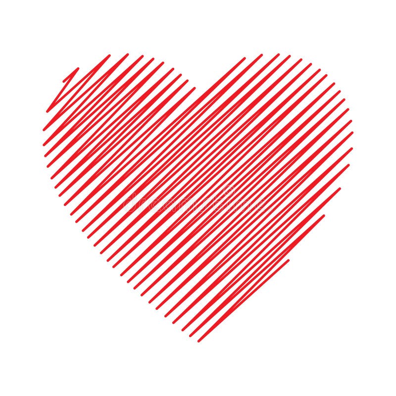 Scribble Heart vector stock vector. Illustration of vector - 138900777