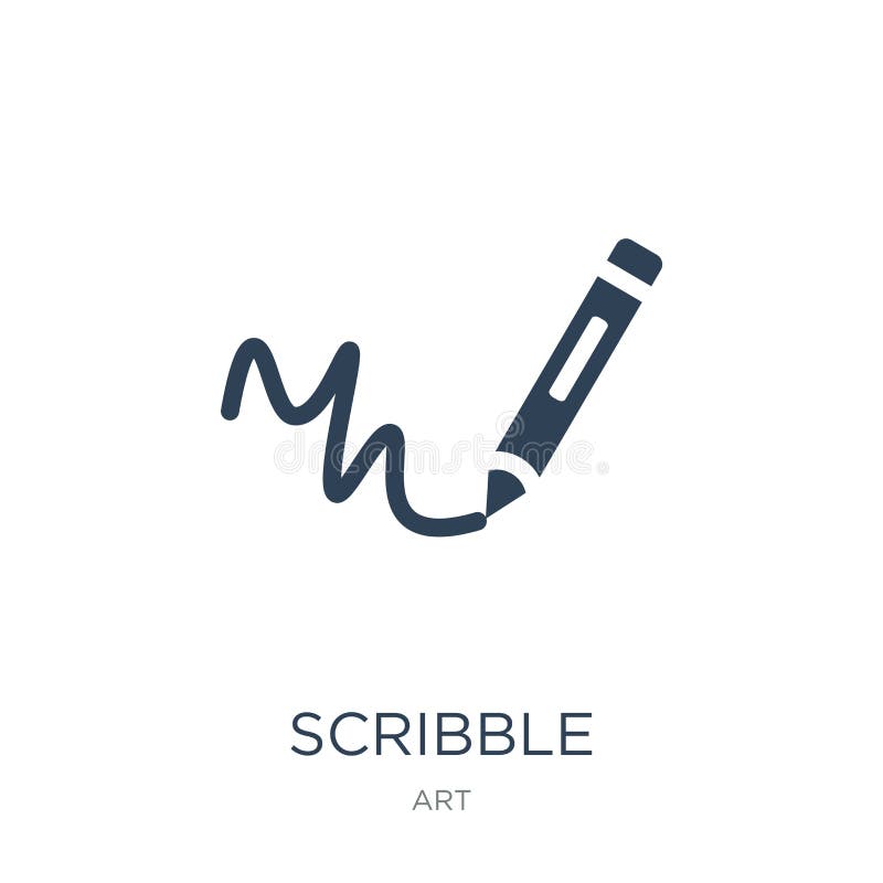 Scribble Icon in Trendy Design Style. Scribble Icon Isolated on White ...