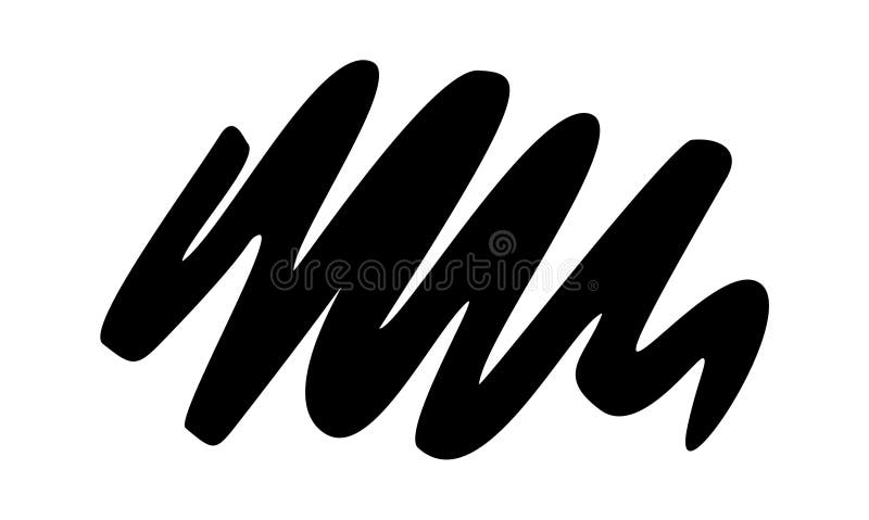 Scribble Ink Pen Doodle Hatching Stock Illustration - Illustration of ...