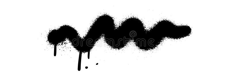 Scribble Line Graffiti Doodle Stroke. Sprayed Squiggle Line and ...