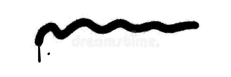 Scribble Line Graffiti Doodle Stroke. Sprayed Squiggle Line and ...