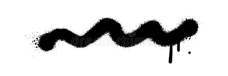 Scribble Line Graffiti Doodle Stroke. Sprayed Squiggle Line and ...