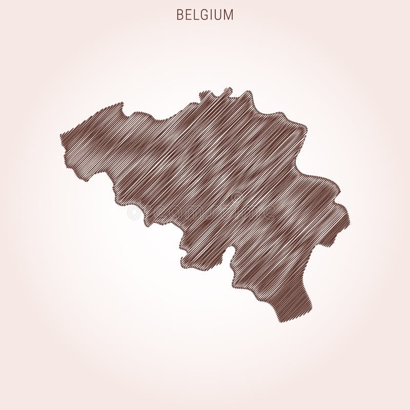 Belgium Map Design with 3D Style. Blue Belgium Map and National Flag ...