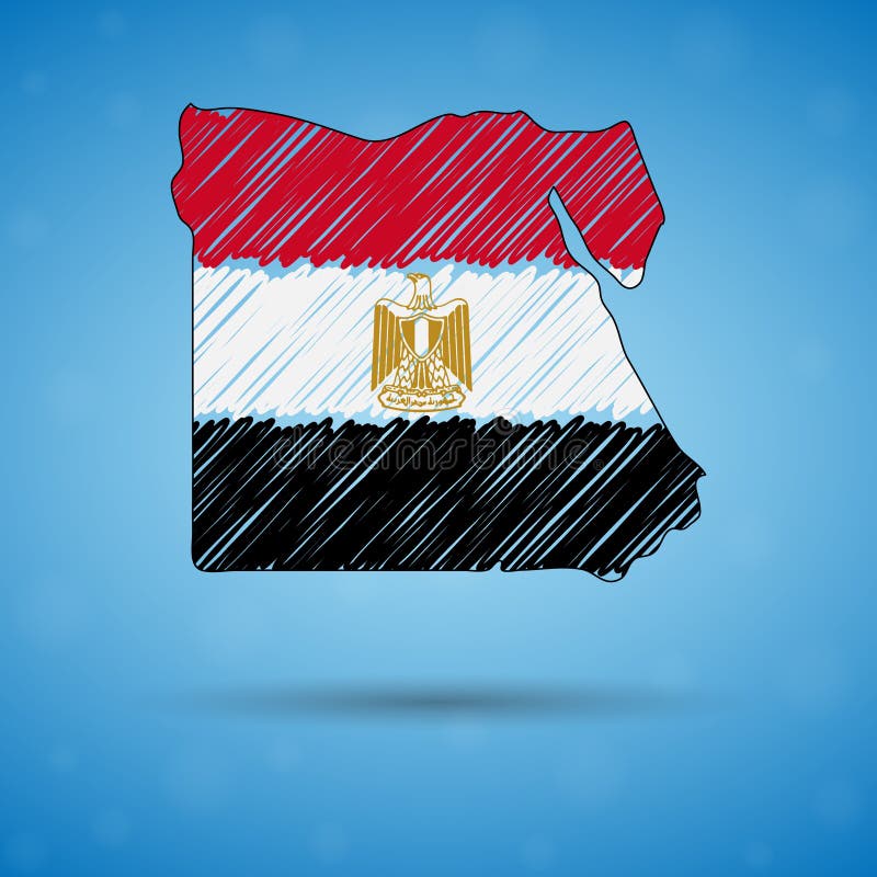 Scribble Map of Egypt. Sketch Country Map for Infographic, Brochures ... Scribble Map of Egypt. Sketch Country Map for Infographic, Brochures ...
