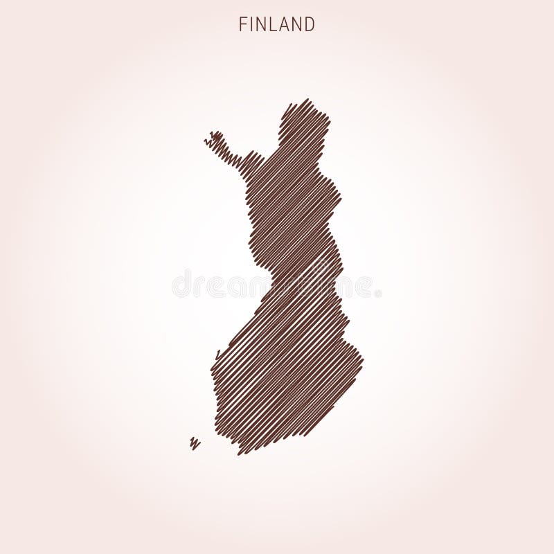 Scribble Map of Finland Vector Design Template. Stock Vector - Illustration of earth, element ...