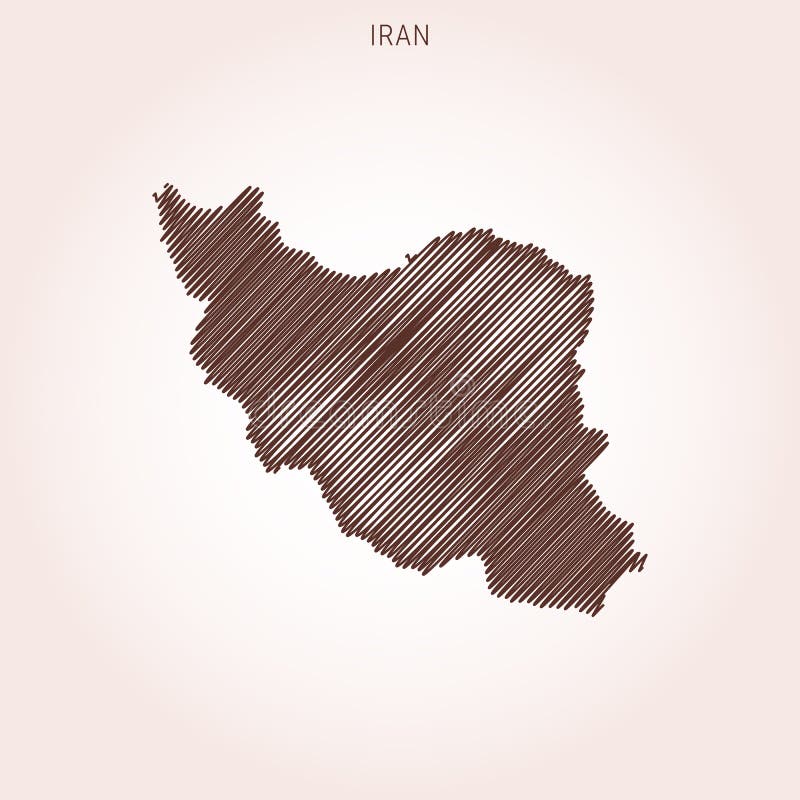 Scribble Map of Iran Vector Design Template. Stock Vector ...