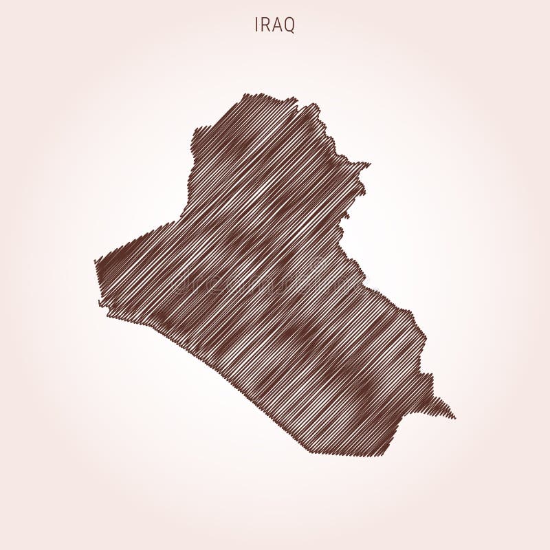 Scribble Map of Iraq Vector Design Template. Stock Vector ...