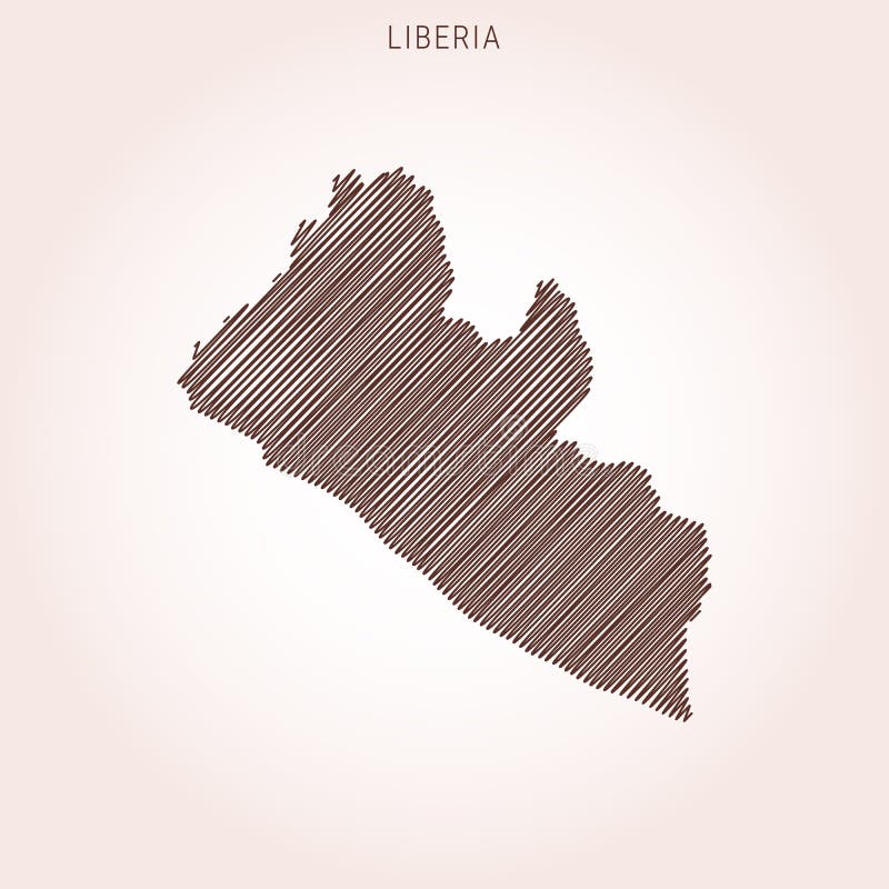Liberia Editable Outline Map. Vector Illustration Stock Vector ...