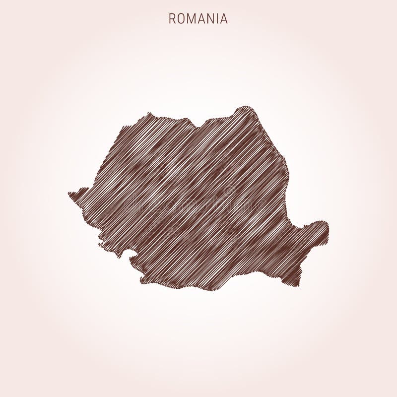 Scribble Map of Romania Vector Design Template. Stock Vector ...