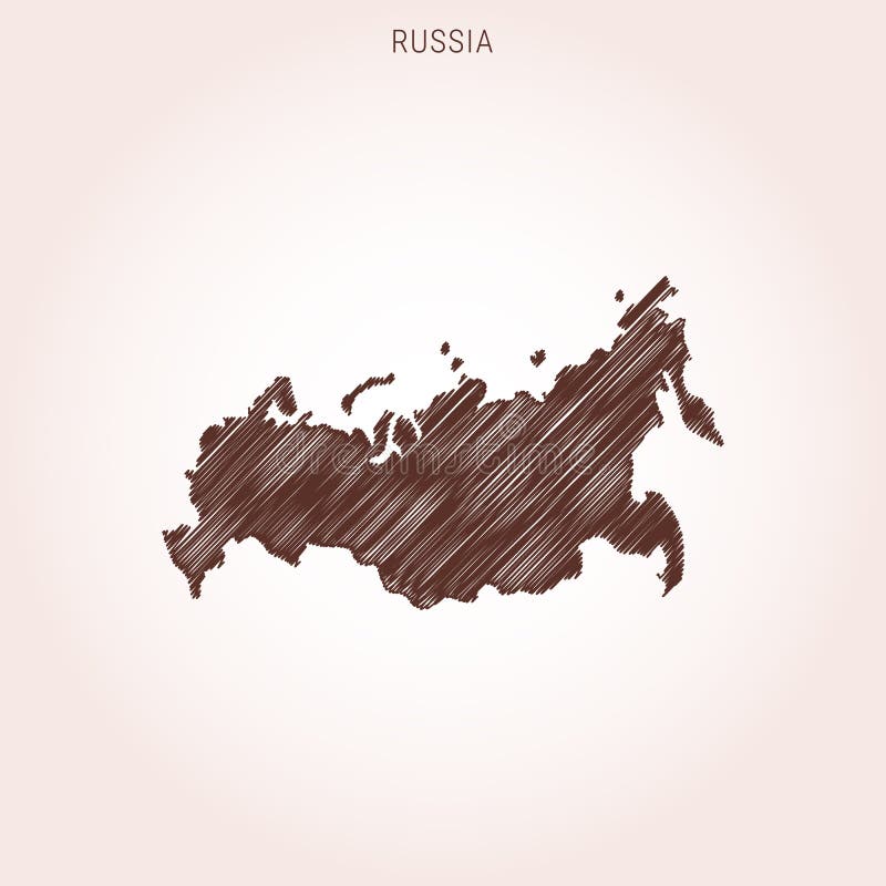 Scribble Map of Russia Vector Design Template. Stock Vector - Illustration of europe, logo ...