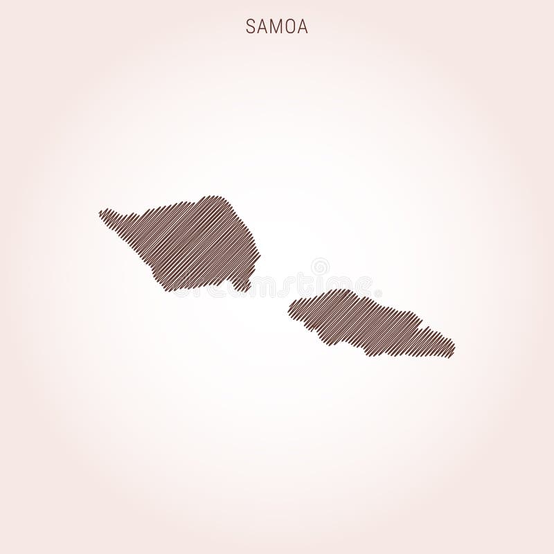 Scribble Map of Samoa Vector Design Template. Stock Vector ...