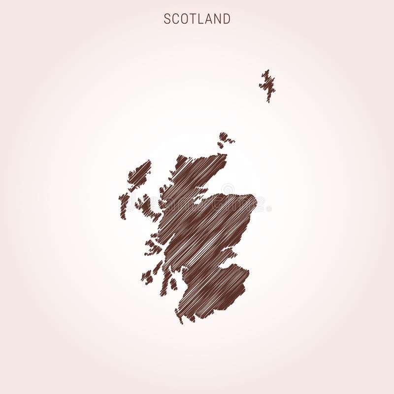 Scribble Map of Scotland Vector Design Template. Stock Vector ...