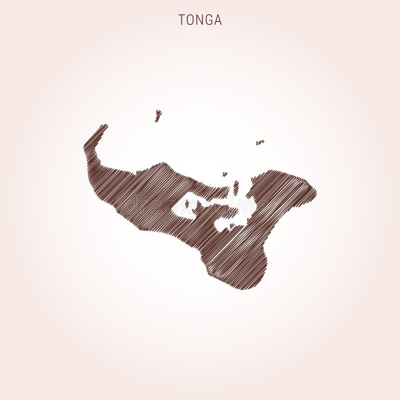 Tonga Editable Outline Map. Vector Illustration Stock Vector ...