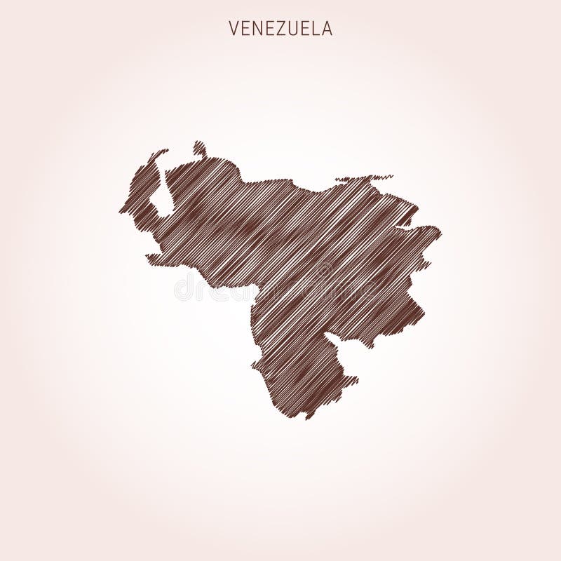 Scribble Map of Venezuela Vector Design Template. Stock Vector ...