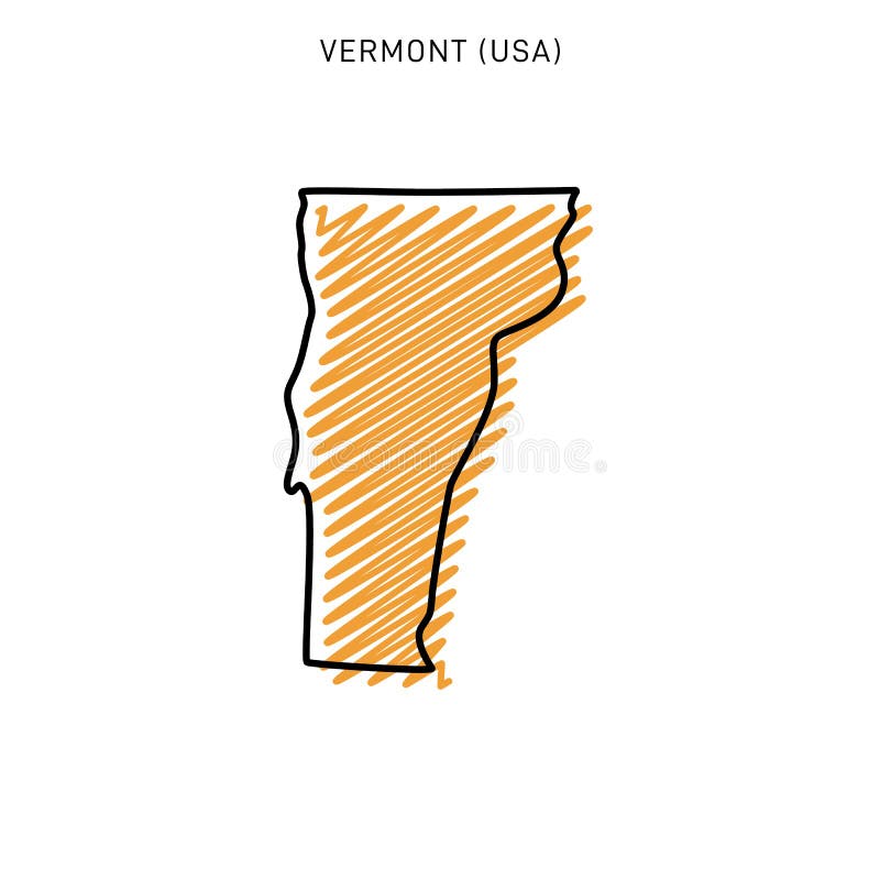 Vermont - Vector Map of Us State Stock Vector - Illustration of america, vermonter: 101682244