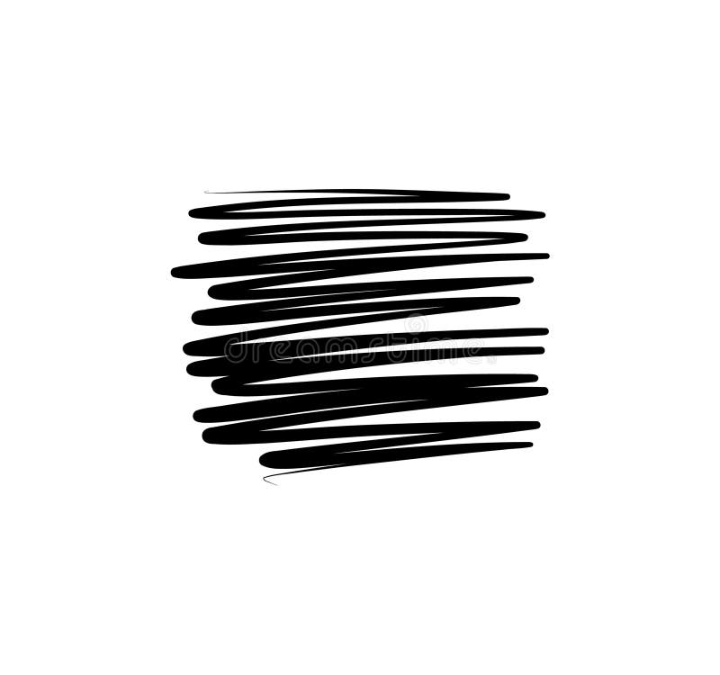 Scribble Pen Strokes. Doodle Pencil Scratch. Vector Freehand Shapes ...