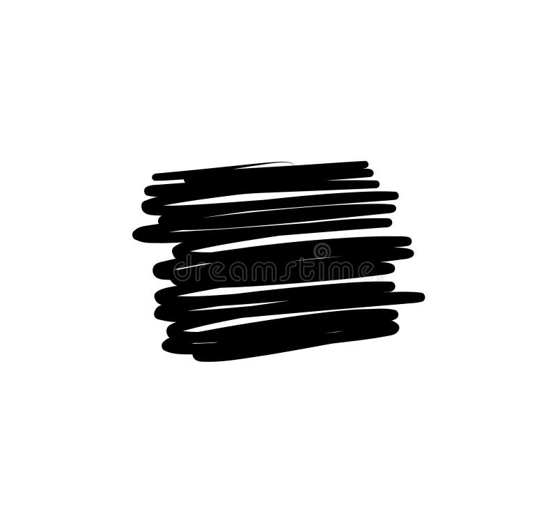 Scribble Pen Strokes. Doodle Pencil Scratch. Vector Freehand Shapes ...