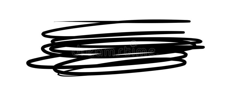 Scribble Pen Strokes. Doodle Pencil Scratch. Vector Freehand Shapes ...
