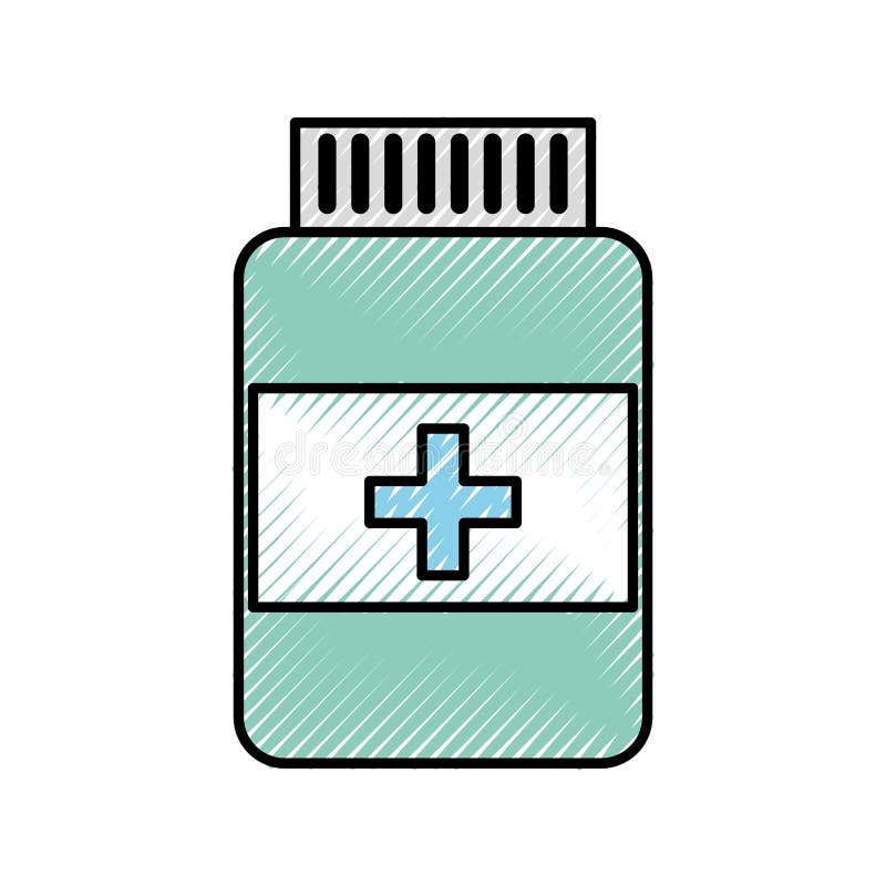 Blue pill bottle stock vector. Illustration of drug, medical - 93593723