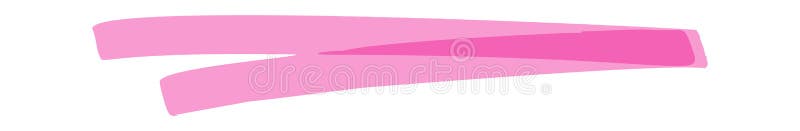Scribble Pink Doodle Underlines Highlighter Stock Vector - Illustration ...