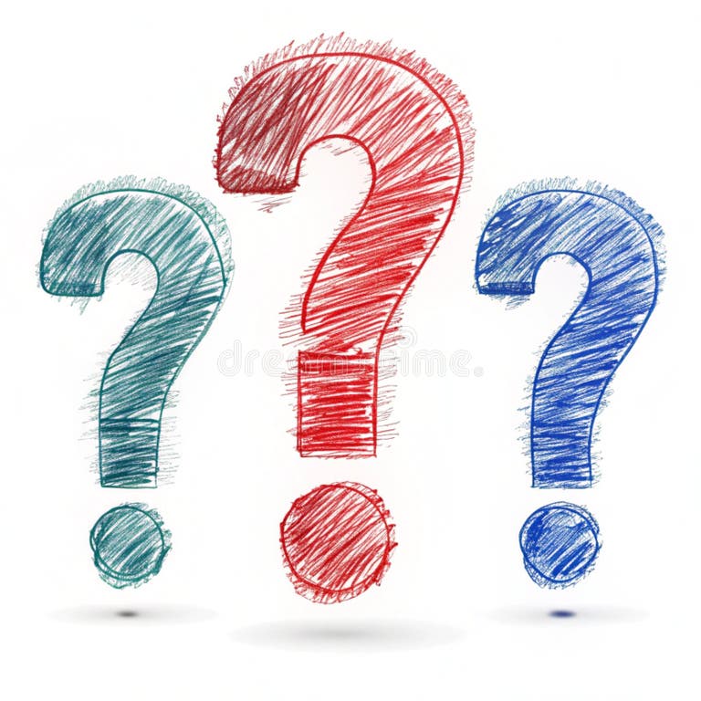 Scribble Question and Exclamation Marks Stock Illustration ...