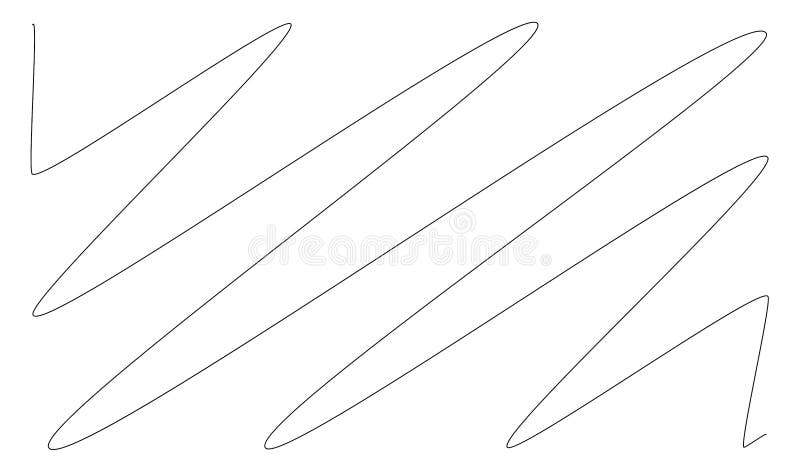 Scribble, Sketch Lines Rectangle Plane. Squiggly, Zig-zag, Criss-cross ...