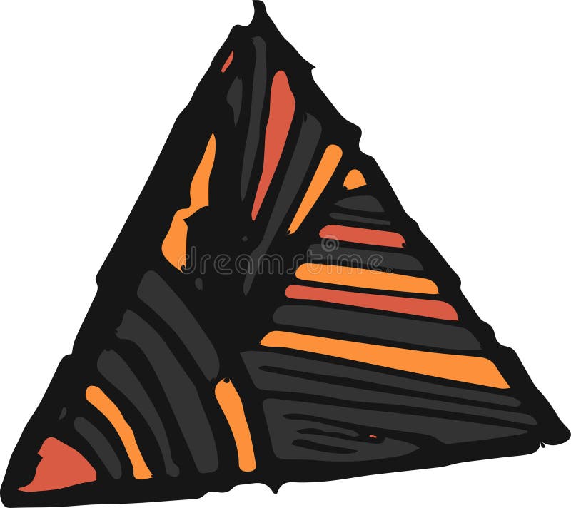 Geometric Abstract Grunge Triangle. Triangles Drawn with Paint and ...