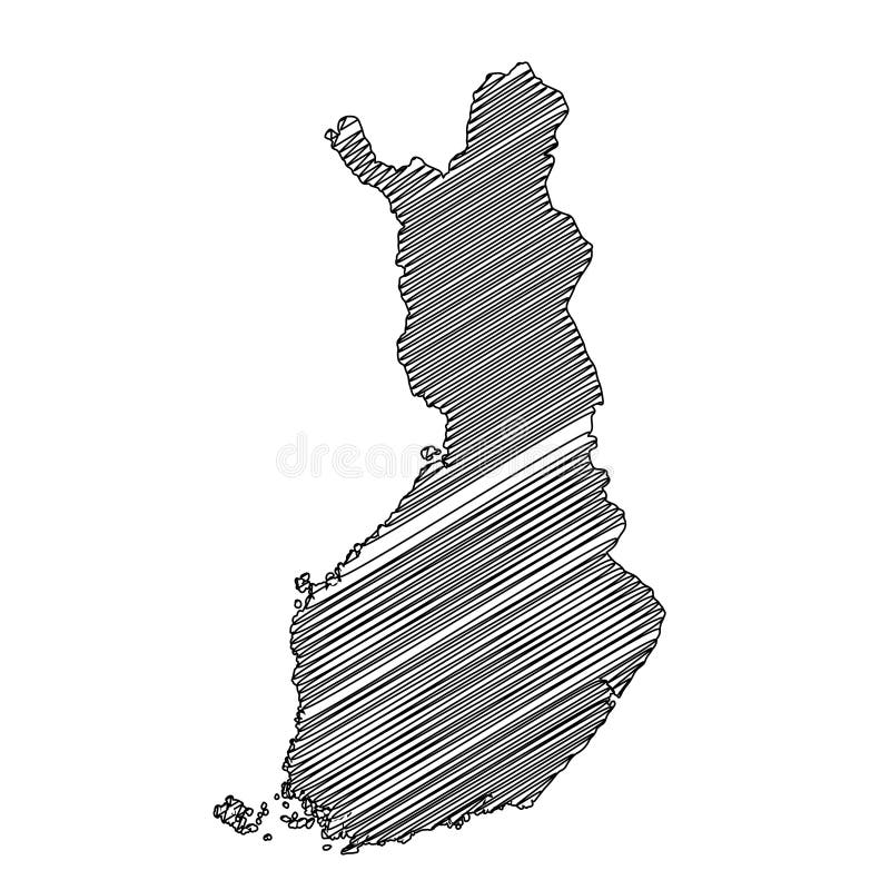4 Style of Finland Map Vector Illustration Have All Province and Mark ...