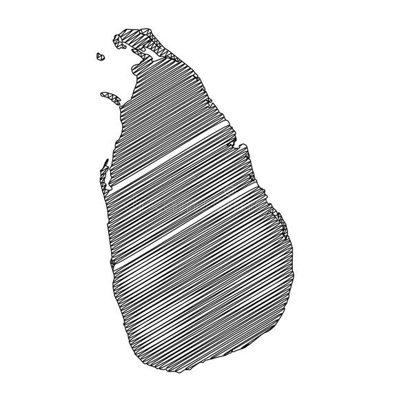 Scribble Style Sri Lanka Map Design Stock Vector - Illustration of state, nation: 231796319