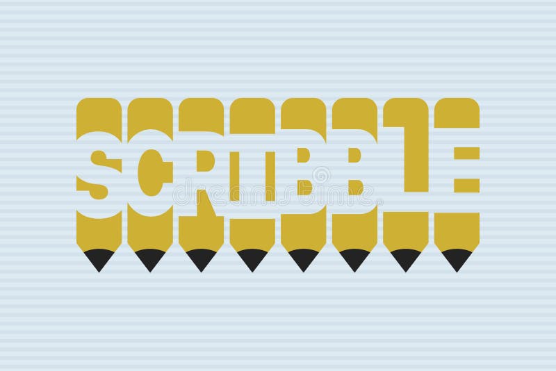 Scribble Text with Pen Symbol Creative Ideas Design, Vector ...