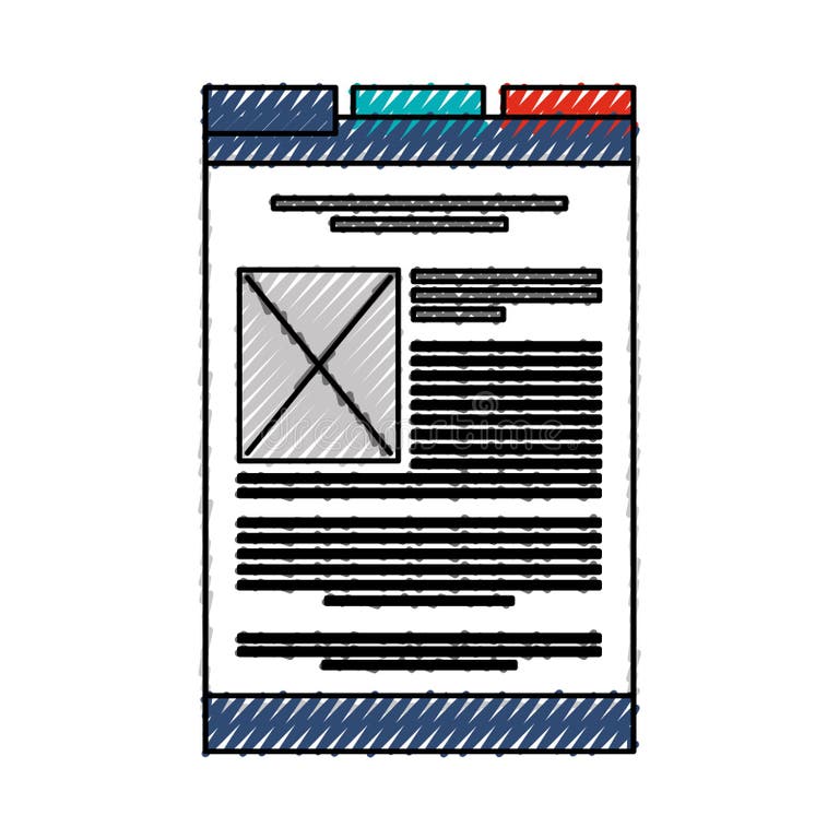 Scribble web tab cartoon stock vector. Illustration of field - 93411693