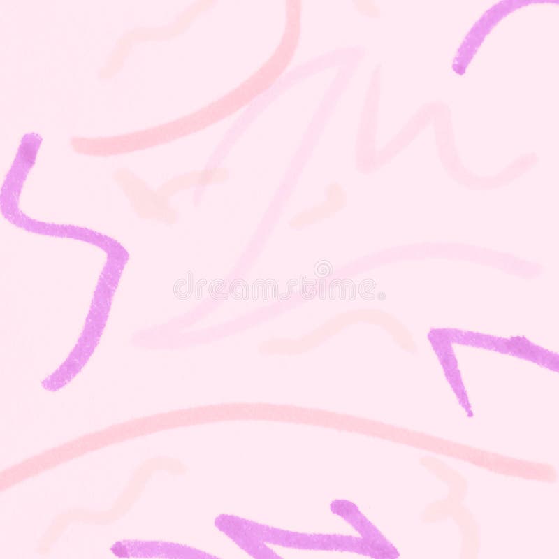 Scribbled Abstraction. Girly Scratch Drawn Stock Illustration ...