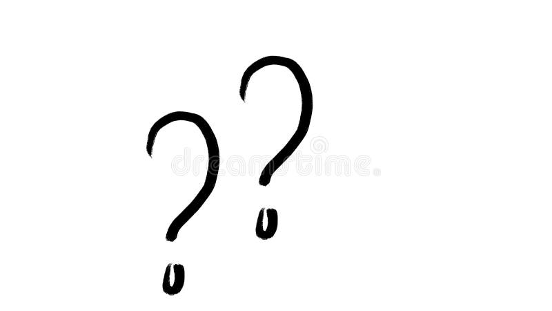 Scribbled Doodle Question Mark Motion Stock Video - Video of three ...