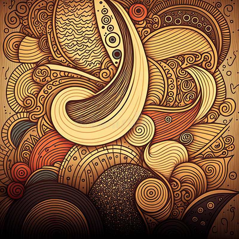 Scribbled Doodle Textured Background (generative AI) Stock Illustration ...