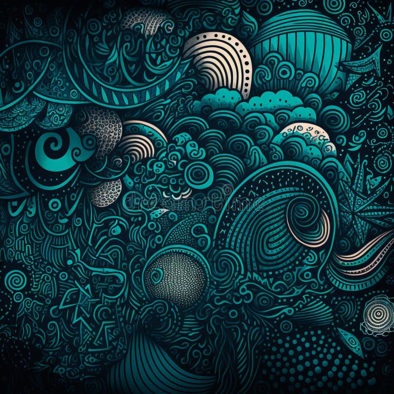 Scribbled Doodle Textured Background (generative AI) Stock Illustration ...