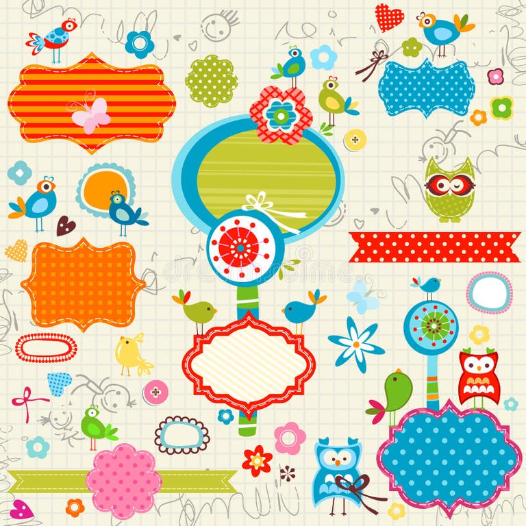 Scribbled notebook page stock vector. Illustration of frame - 30333745