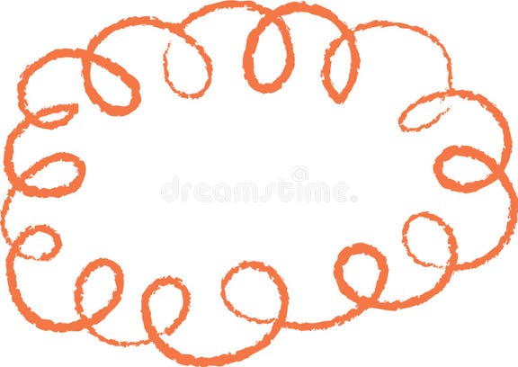 Scribbled Swirl Frame Speech Bubble Stock Illustration - Illustration ...