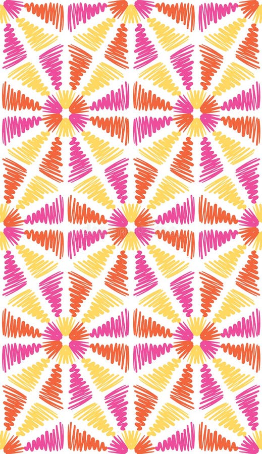 Vector Scribbles Colored Pencils Geometric Hand Drawn Marks Doodle ...