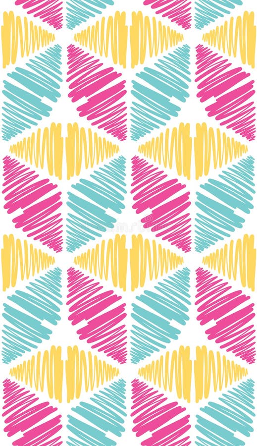 Vector Scribbles Colored Pencils Geometric Hand Drawn Marks Doodle ...