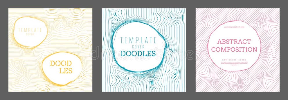 Scribbles. Template for Abstract Trending Covers, Banners, Posters ...