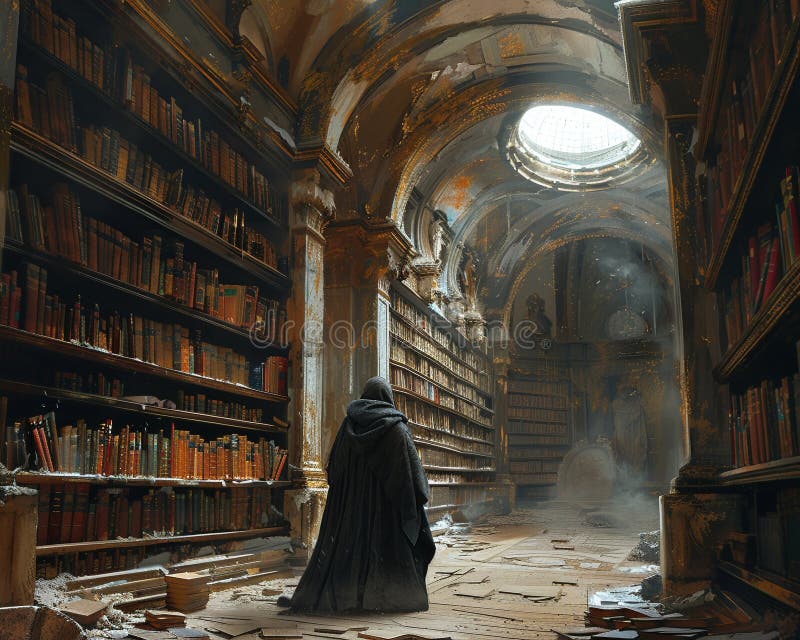 Scribe in a Library of the Ancients Stock Image - Image of artifact ...