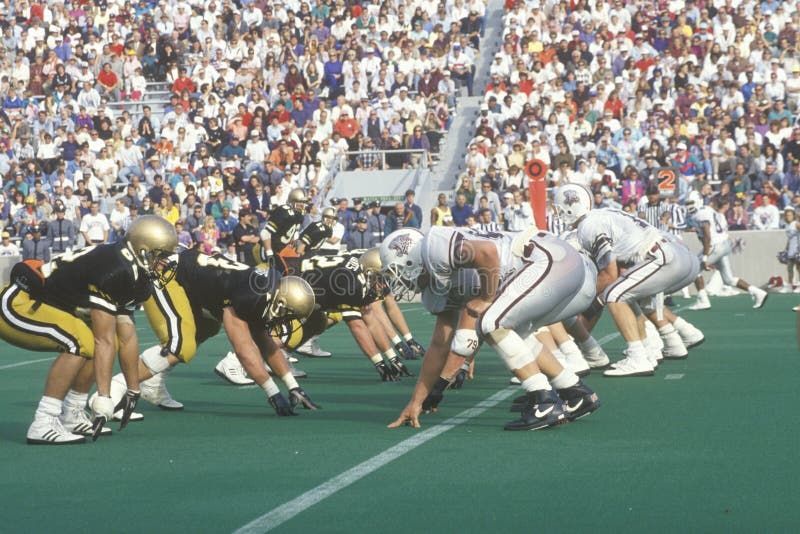 Scrimmage Line during West Point Military Academy Football Game, West ...