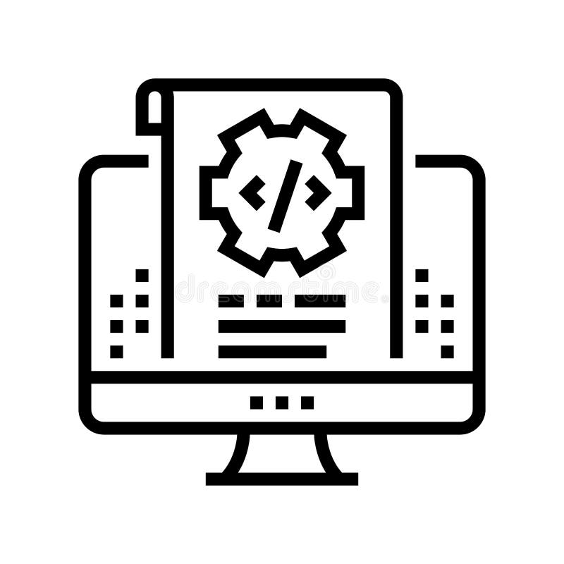 Script Code Line Icon Vector Illustration Stock Vector Illustration Of Vector Platform 235337026
