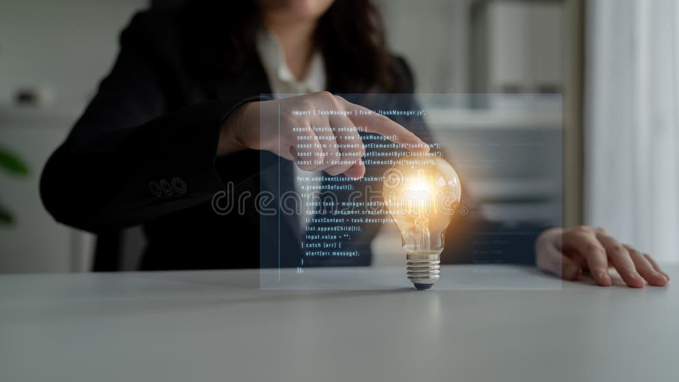 Script Code for Task Management UI Functionality Latch Stock Photo - Image of submit, process ...