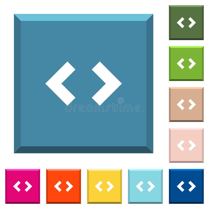 PIN Code White Icons on Edged Square Buttons Stock Vector ...