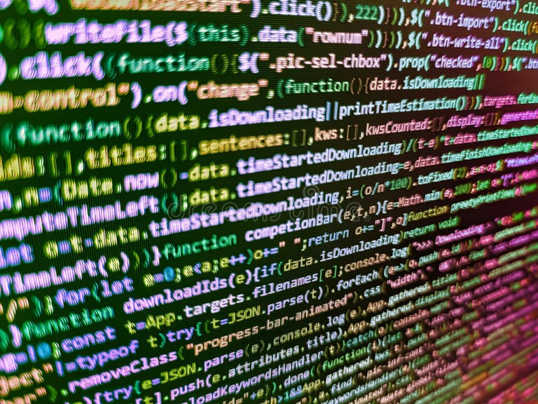 Script on Computer with Source Code. PHP and Coding Technologies. we ...